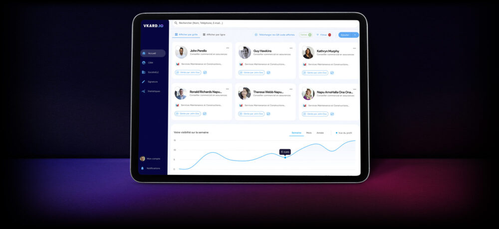 Demander une démo de nos cartes digitales - VKARD